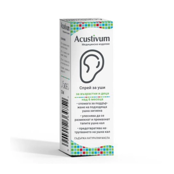 Акустивум спрей при ушна кал 20 мл | benu.bg