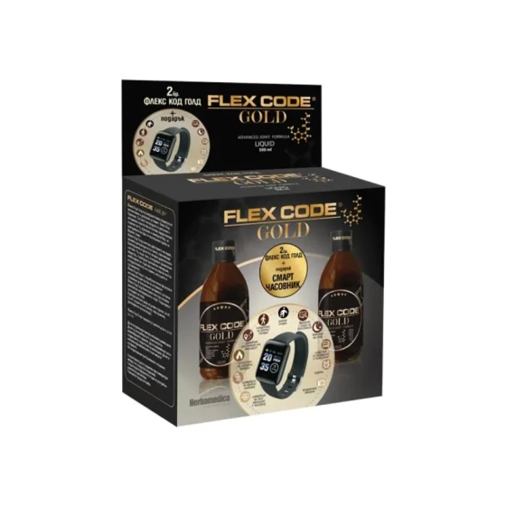 Флекс код голд 500 мл х2 + смарт часовник промо пакет | benu.bg
