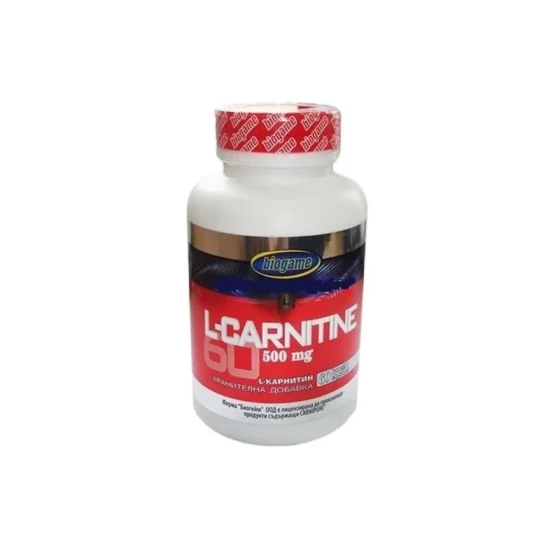 Биогейм Л-карнитин капсули за изгаряне на мазнини 500 мг х60 | benu.bg